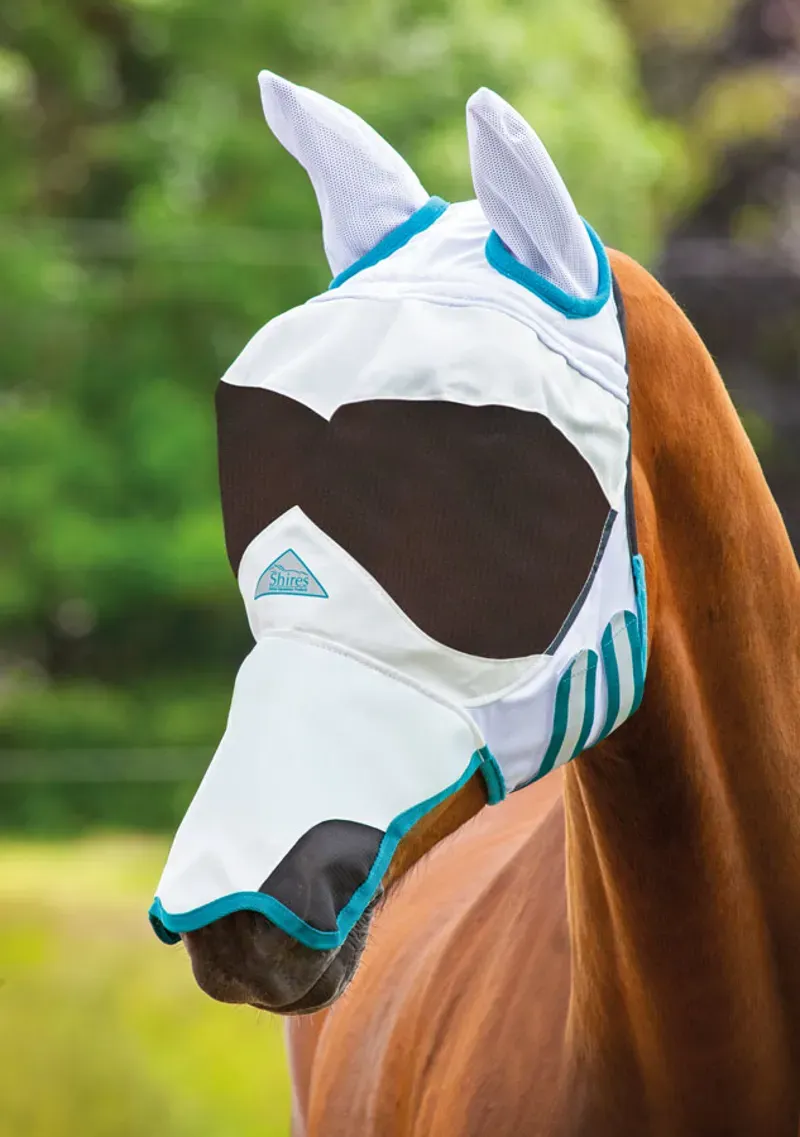 Shires Ultra Pro Fly Mask In White