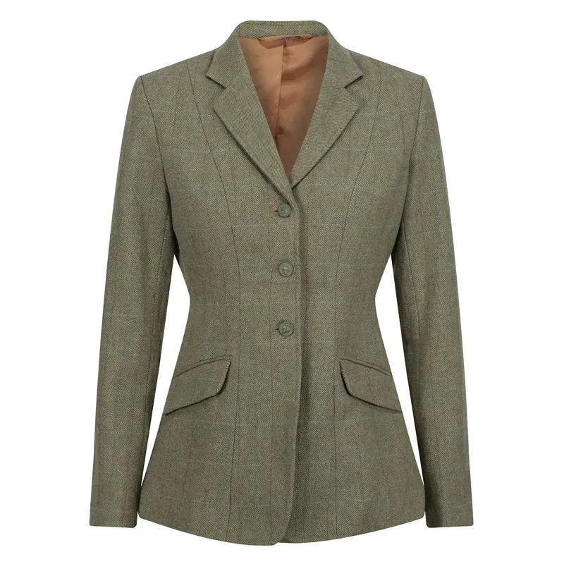Equetech Thornborough Classic Tweed Riding Jacket in Green